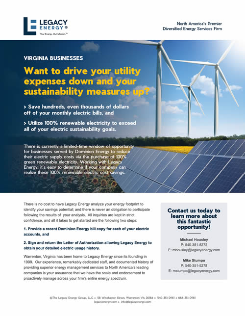 Virginia Businesses – Legacy Energy